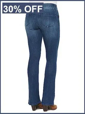 Jeans | Womens Bootcut Mid Rise Stretch Jean With Slimming Panels ...